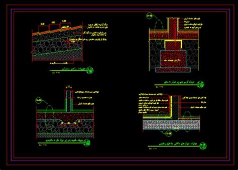 دانلود نقشه اتوکد جزییات و دیتایل های اجرای کرسی چینی و دیوار چینی و