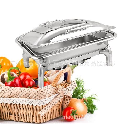 High Grade Hydraulic Glass Buffet Stove Hotel Breakfast Insulation Buffet Stove Optional