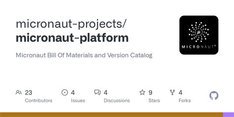 github micronaut projects micronaut platform micronaut bill of