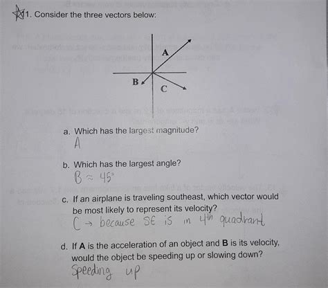 Solved E Graphically Add Vectors A And C F Draw The Chegg