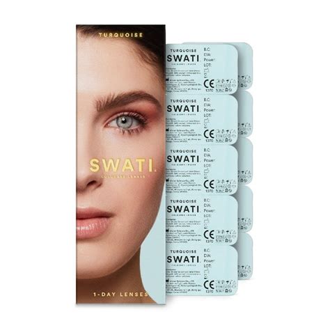 Coloured Contact Lenses Turquoise 1 Day • Power 200