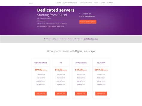 20 Free Web Hosting Templates HTML5 TemplatesJungle