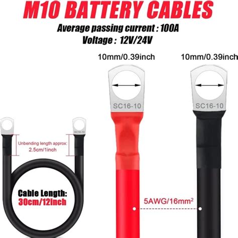 4awg Battery Inverter Connection Cable Kit With Tin Plated Lugs
