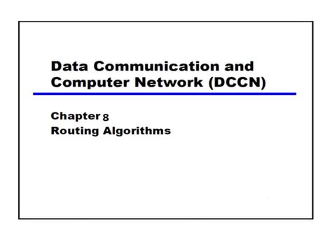 Routing Algorithm Ppt