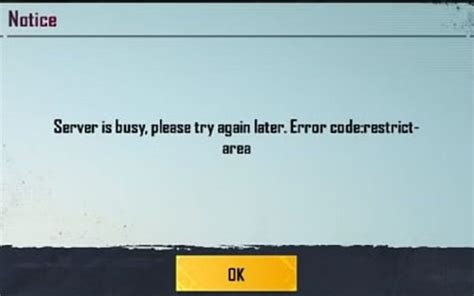 Fixing Server Is Busy Please Try Again Later Error Code Restrict Area