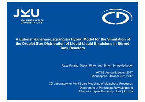 pdf a eulerian eulerian lagrangian hybrid model for the simulation of