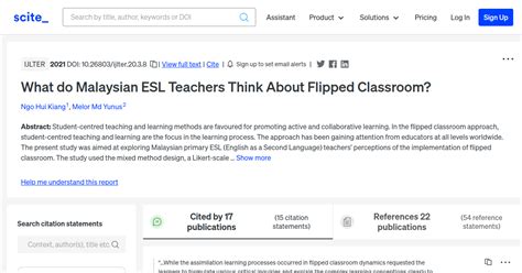 What Do Malaysian Esl Teachers Think About Flipped Classroom