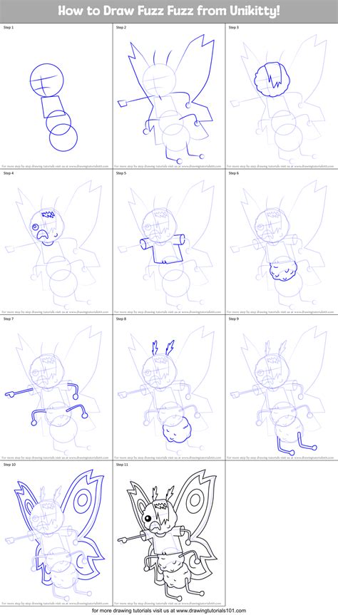 How To Draw Fuzz Fuzz From Unikitty Unikitty Step By Step