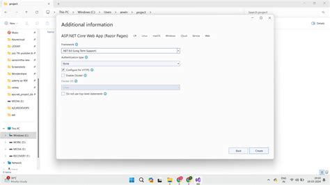 Aspnet Core Web App Not Get Created In Visual Studio 2022 Stack Overflow