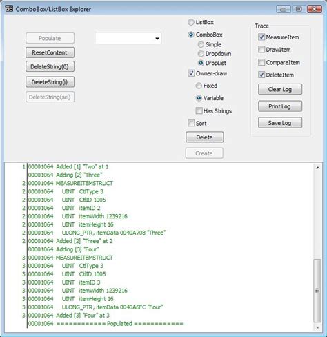 The ComboBox ListBox Explorer