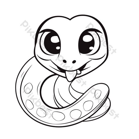 개요 스케치 사랑스러운 뱀 색칠 공부 페이지 그리기 벡터 일러스트 Png Png 무료 다운로드 Pikbest