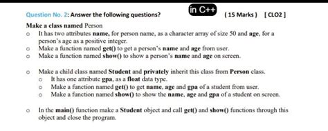 Solved C Oop Program Solve It Step By Step According To