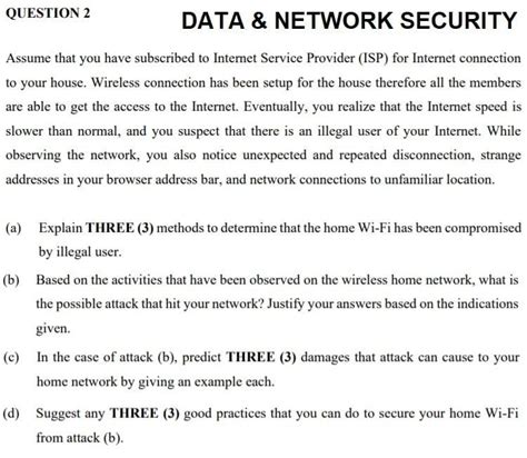 Question 2 Data And Network Security Assume That You