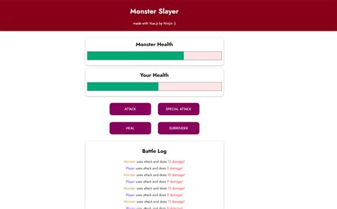GitHub Ninjin Monster Slayer Turn Based Game Created With Vue Js