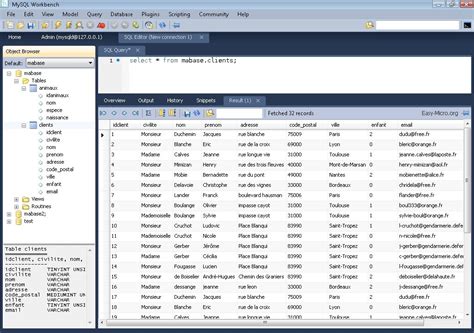 Easy Micro [ Mysql Sql Editor ] Formations Informatiques Pour