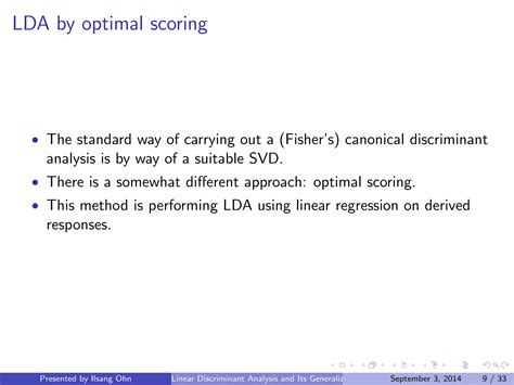 Linear Discriminant Analysis And Its Generalization Pdf Physics Science