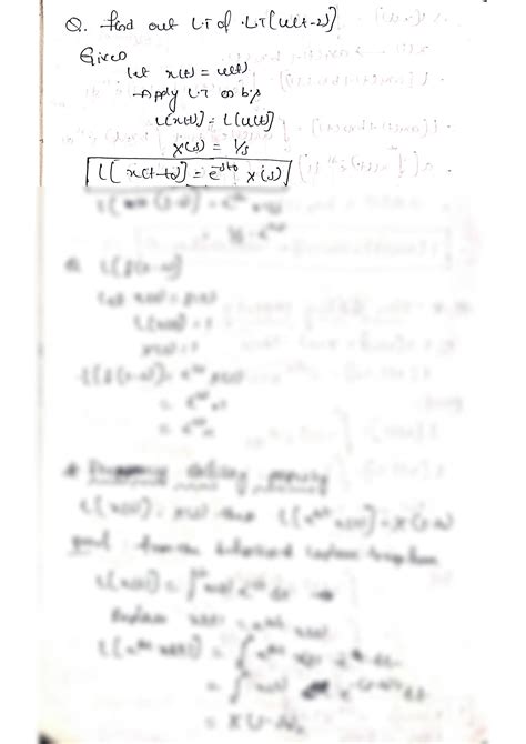 SOLUTION Laplace Transform Shifting Properties And Problems In Singles
