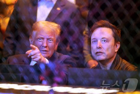 [포토] 종합격투기 경기 관람하는 트럼프·머스크 뉴스1