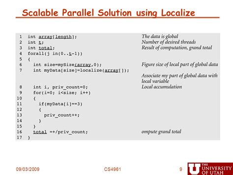 CS4961 Parallel Programming Lecture 5: Data and Task Parallelism, cont ...