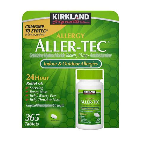 Kirkland Signature 10mg Aller Tec 365 Tablets Arenade Ph