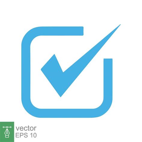 Check Mark Icon Checkmark Right Symbol Tick Sign Ok Button Correct Circle Flat Style Vector