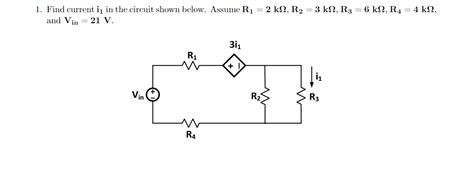 solved 1 find current i1 in the circuit shown below assume