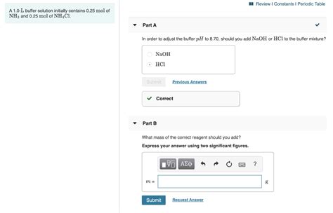 1 Review Constants 1 Periodic Table A 10 L Buffer