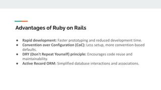 Introduction To Ruby On Rails Pdf Programming Languages Computing