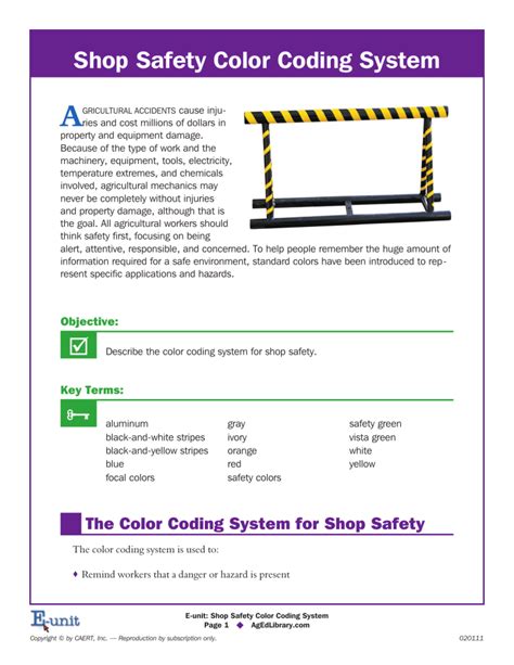 Safety Color Coding System At Sebastian Lyne Blog