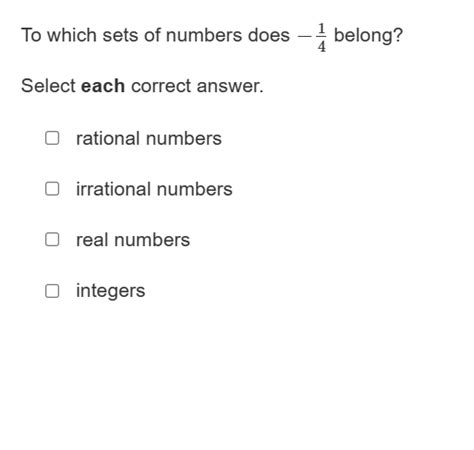 To Which Sets Of Numbers 14 Belong Select Each Correct Answer