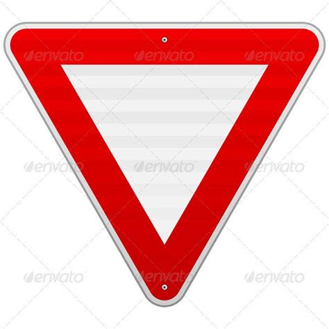 Yield Triangle Sign Vector Graphic Yield Triangle Sign Vector Graphic