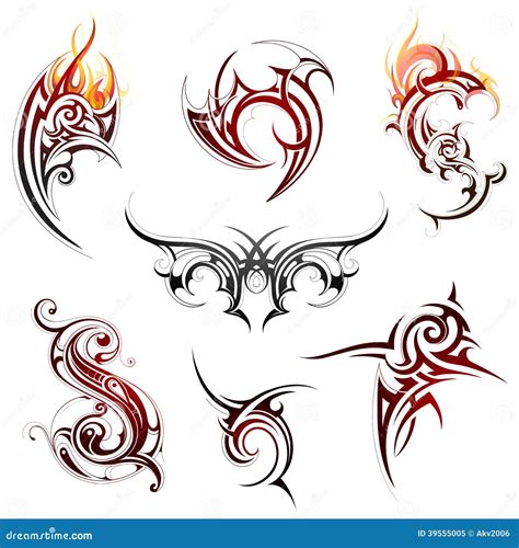 Sistema Tribal Del Arte Ilustración Del Vector Ilustración De Forma