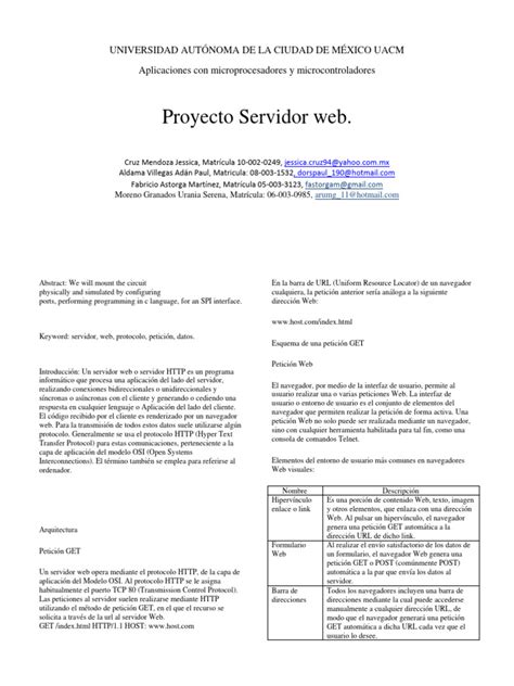 proyecto servidor web pdf redes internet y web