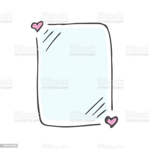 흰색 배경에 격리 된 다양한 간단한 작은 하트와 수직 직사각형 낙서 프레임 손으로 그린 일러스트레이션 0명에 대한 스톡 벡터 아트 및 기타 이미지 Istock