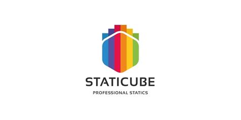 Statistic Cube Logo By Modernikdesign Codester