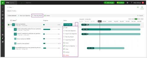 Creating And Managing Objectives And Key Results Ppm Express