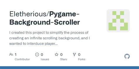 Github Eletheriouspygame Background Scroller I Created This Project Github Eletheriouspygame Background Scroller I Created This Project