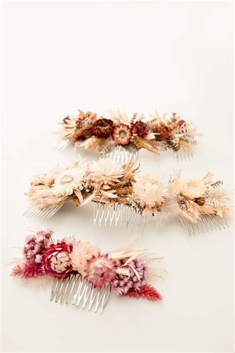 Grinaldas Com Flores Desidratadas Cabelo De Casamento Românticos Acessórios Para Cabelo De