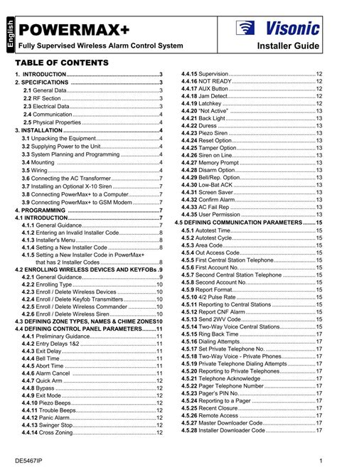 Powermax Plus Installation Manual Files