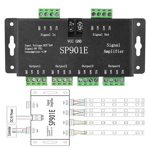 Sp E Led Pixel Controller Spi Repeater For Ws Sk Ws Ws Sk Etc All The Rgb