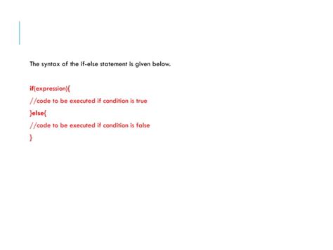 Conditional Control Statements Explains The Programming Constructs Ppt