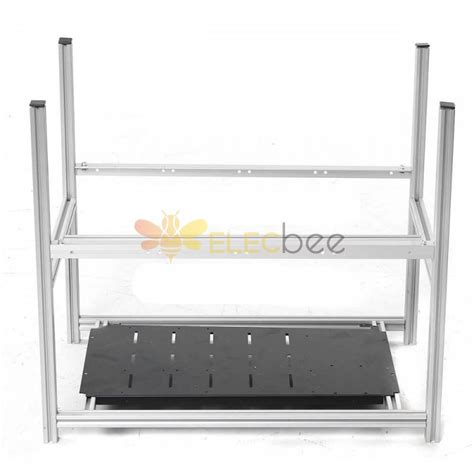 Mining Rig Case Frame 6 Gpu Steel Open Air Miner For Crypto Coin Currency Mining With 8 Fans