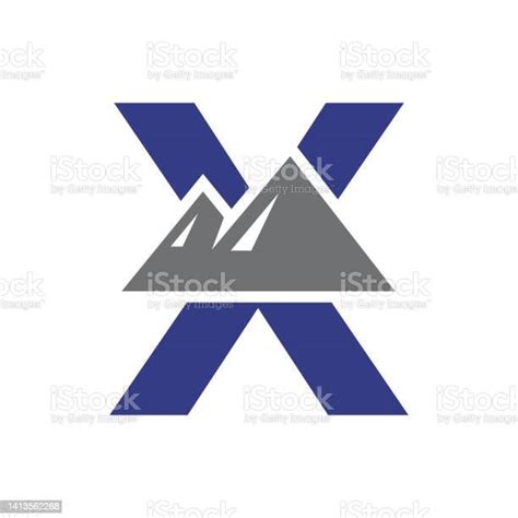 편지 X 마운트 로고 벡터 기호 산 자연 풍경 로고는 언덕 아이콘 및 템플릿과 결합 0명에 대한 스톡 벡터 아트 및 기타 이미지 0명 개념 건축 Istock