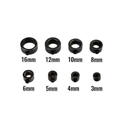 Set Of 9 Drill Bit Depth Stop Collar Rings