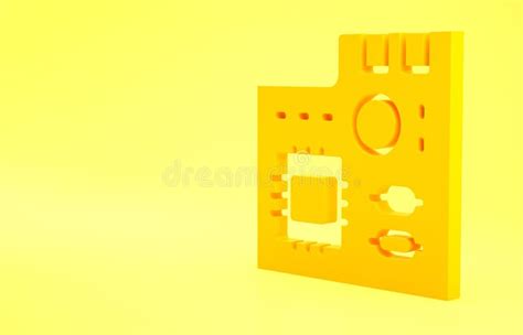 Yellow Electronic Computer Components Motherboard Digital Chip