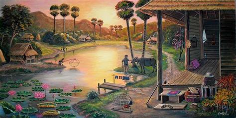 Thailand ศิลปะชนบท ทิวทัศน์ คนบ้านนอก