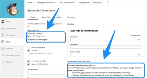 How To Add A Mailchimp Sign Up Form To Blog