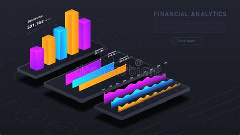 Financial Analytics Concept Stock Vector Illustration Of Graph Network 260087680