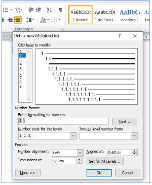 Penomoran Numbering Style Dalam Heading Rusitikalwa
