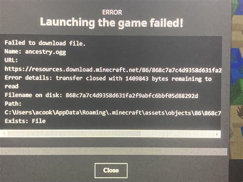 Been Trying To Download Minecraft Java Keep Getting This Error R